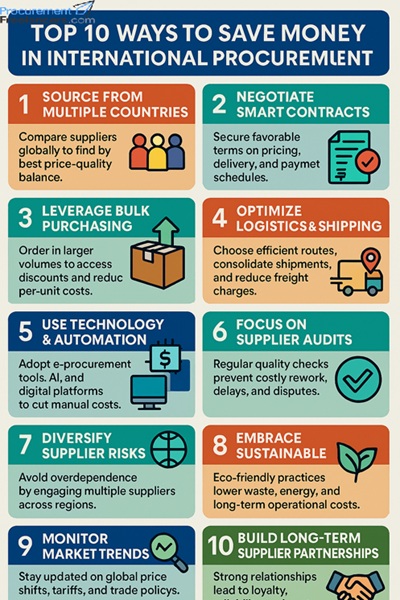 Top 10 Ways to Save Money in International Procurement – Infographic ...